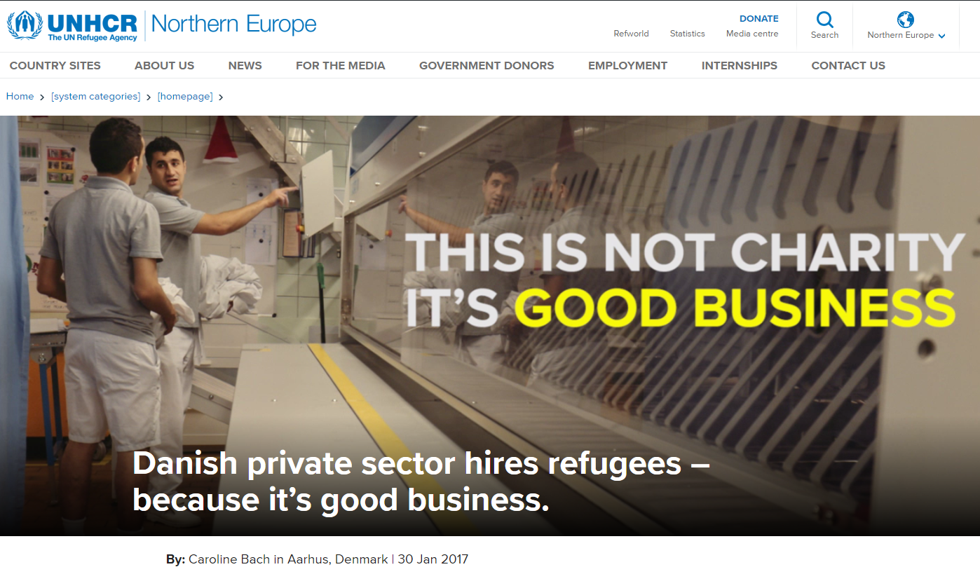 UNHCR Video: Danish private sector hires refugees – because it’s good ...